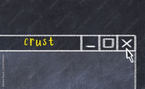 Concept Of Dealing With Problem Chalk Drawing Of Closing Browser Window With Caption Crust