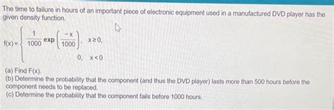 Solved 4 A Continuous Random Variable X That Can Assume