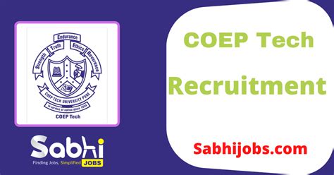 Coep Tech Jobs Notification 2023 Apply Offline For Purchase Officer