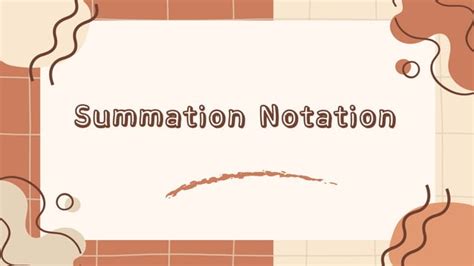 Statistical Symbols And Summation Notationpdf