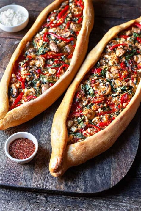 Vegetarian Turkish Pide The Mediterranean Dish