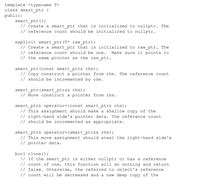 Answered Template Class Smart Ptr Public Smart Ptr Create A