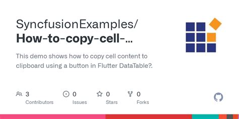 Github Syncfusionexampleshow To Copy Cell Content To Clipboard Using A Button In Flutter