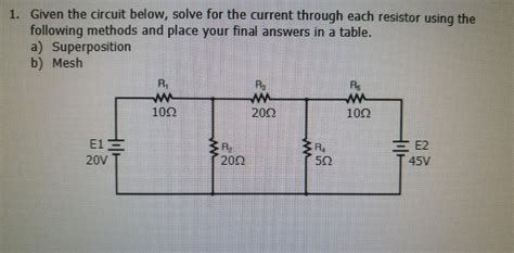 Solved Given The Circuit Below Solve For The Current Chegg