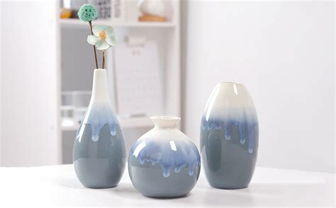 Sanferge Ceramic Bud Vases Set Of 3 Small Decorative