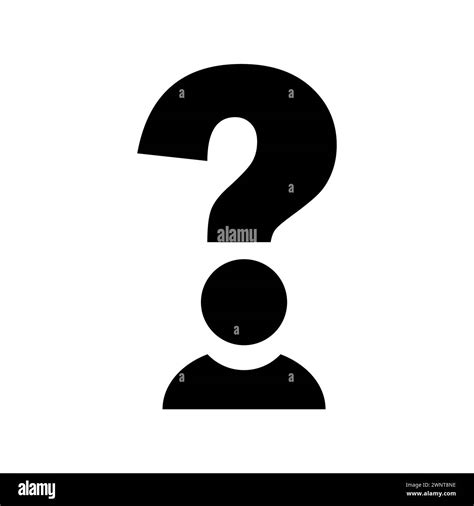 Icon Of Person With Doubts Question Mark Man Icon Vector Illustration