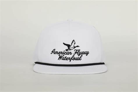 Throwback Vintage Rope Hat White With Black Rope American Flyway