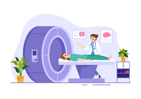 Female Doctor Take Mri Scan Illustration Free Download Healthcare