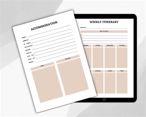 Editable Travel Itinerary Template Trip Itinerary Printable Travel Guide Travel Agent Planner