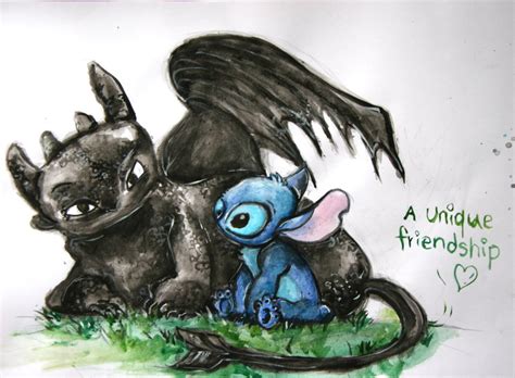 Toothless Stitch Drawing Images Drawing Skill