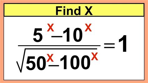 Nice Exponent Math Simplification Find X Youtube