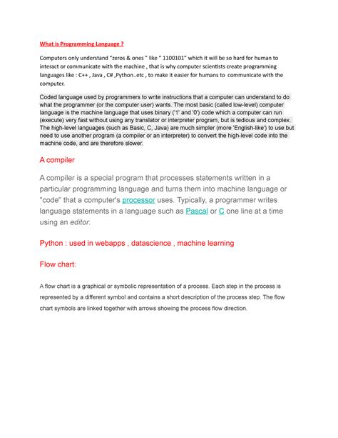 1634877688863 Intro Assignment What Is Programming Language