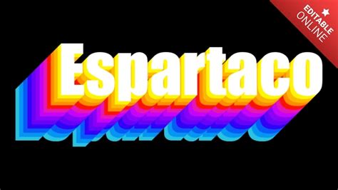 Espartaco Old School Retro Vintage 3d Text Effect Generator