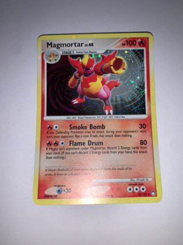 Magmortar 12 123 Holo Rare Dp Mysterious Treasures Set Pokemon Card