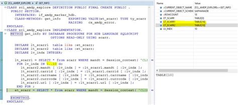 Hana Sql Internal Table With More Operations Sapcodes