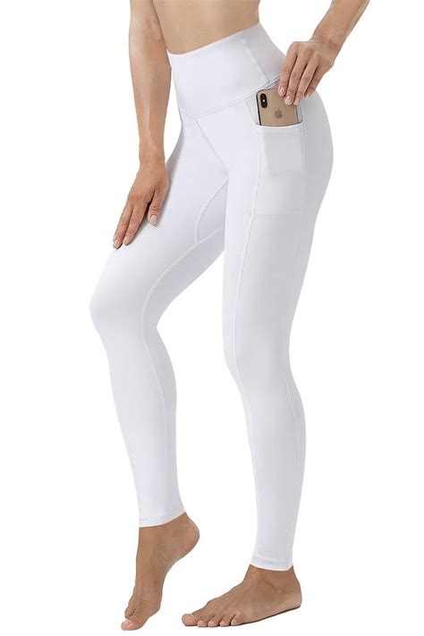 Tyuio High Waist Yoga Pants For Women With Pockets Stretch Running