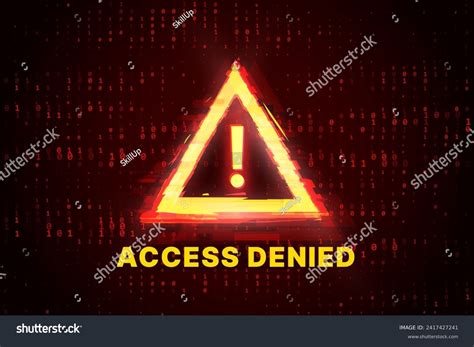 Access Denied Hacker Interface Screen High Stock Vector Royalty Free 2417427241 Shutterstock