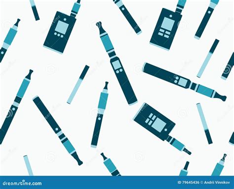 Electronic Cigarettes Seamless Pattern E Cigarette Seamless Pattern