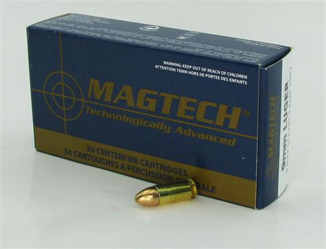 Mag Tech 9mm Luger Fmj 124 Grs 50 Schuss Mag Tech Pistolenpatrone Mag