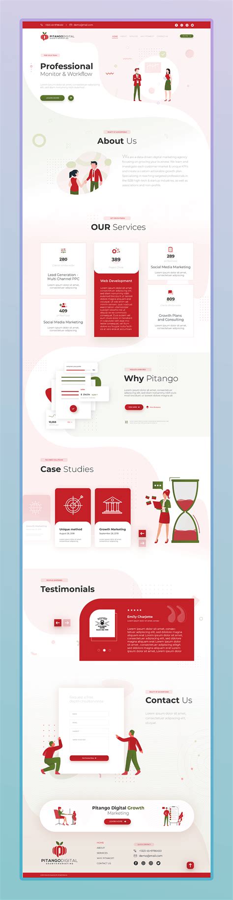responsive web ui design behance
