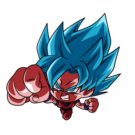 Chibi Goku Ssj Azul Kaiohken Ou Kaiohken 49350689 Png