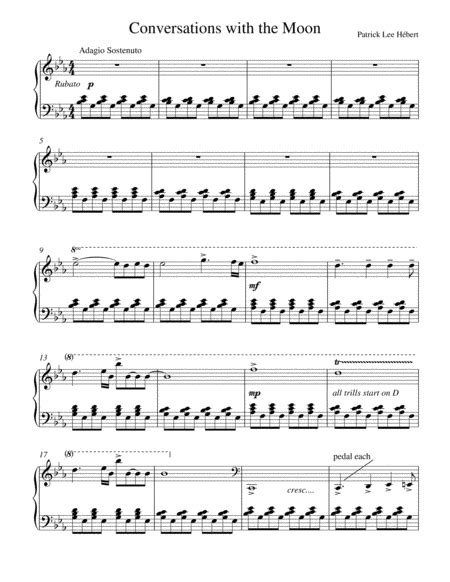 Conversations With The Moon Piano Solo Digital Sheet Music Sheet