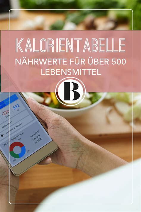 Nährwerte Für Mehr Als 500 Lebensmittel Calorie Chart Nutrition Calorie