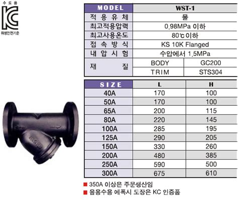 주철 주철스트레이너 후렌지형 10k 40a~300a 주강 주철 버터플라이 밸브 [하이플럭스몰] 초고압 배관자재