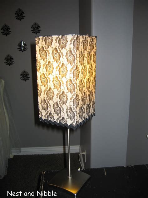 Nest And Nibble Lace Covered Lamp Shade