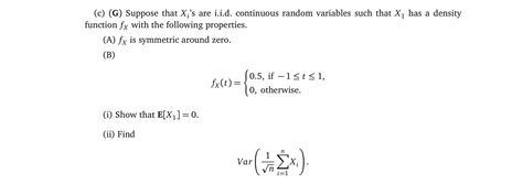 solved c g suppose that xi s are i i d continuous