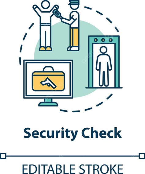 Airport Security Check Icon With Metal Detector Idea Checkpoint Airline
