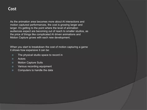 Advanced Animation And Motion Capture Ppt