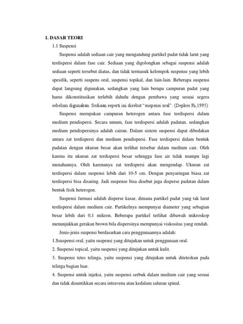 Laporan Praktikum Suspensi Antasida Pdf