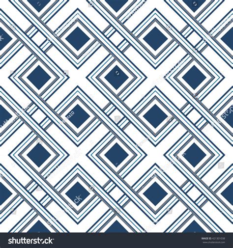 Seamless Pattern Interlaced Lines Abstract Geometric Stock Vector Royalty Free