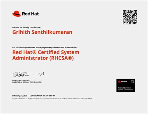 Redhatcertification Redhatlinux Linuxsystemadministration Grihith S