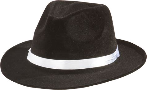 Roaring 20s Mafia Mob Fabric Fedora Hat Blackwhite One Size