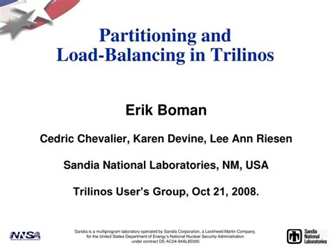 Ppt Partitioning And Load Balancing In Trilinos Powerpoint
