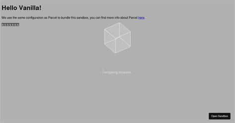 Vanilla Codesandbox
