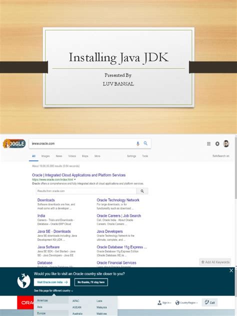 Installing Java Jdk Presented By Luv Bansal Pdf Computers