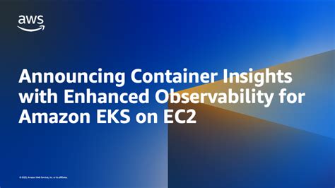 amazon eks on ec2 向けにオブザーバビリティが拡張された container insights を発表 amazon