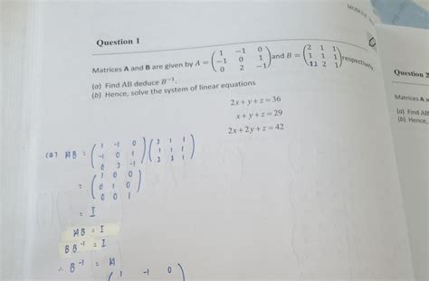 system of linear equation using inverse matrix
