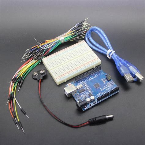 Atmega328p Microcontroller Starter Kit W Breadboard Jumpers Usb And Battery Cables Envistia Mall