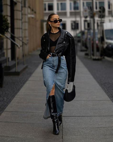 С чем носить модную джинсовую юбку чтобы выглядеть как фэшн инфлюенсер Cute Outfits Clothes