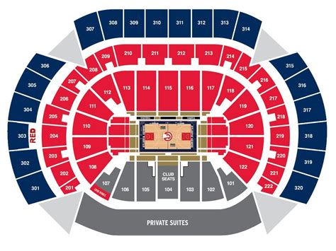 필립스 아레나도 Philips Arena 좌석 배치도 미국
