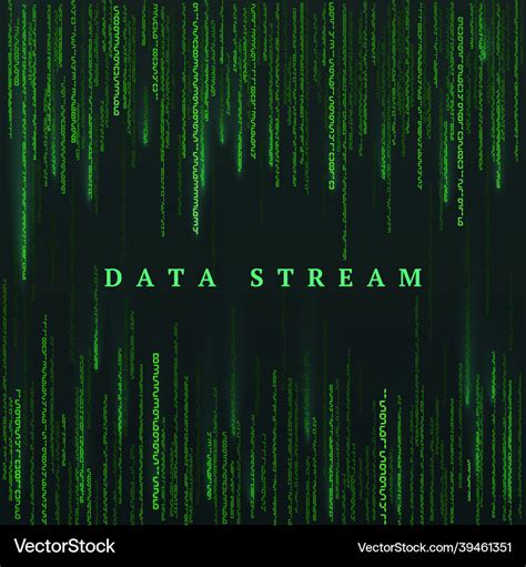 matrix green numbers sci fi or futuristic vector image