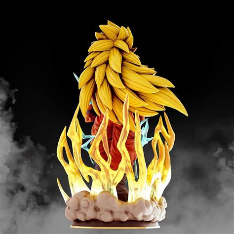 Super Saiyan 3 Goku Dragon Ball Z Stl 3d Print Files My Stl