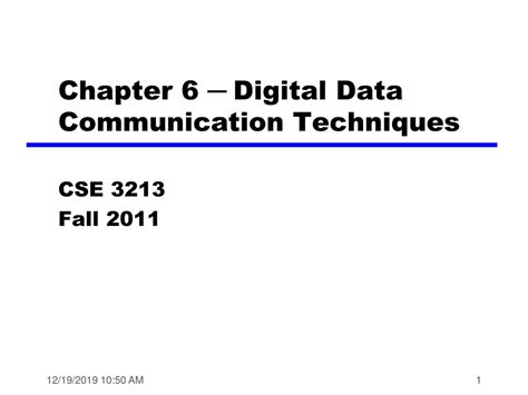Ppt Digital Data Communication Techniques Powerpoint Presentation