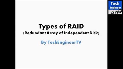 Concept And Types Of Raid Redundant Array Of Independent Disk