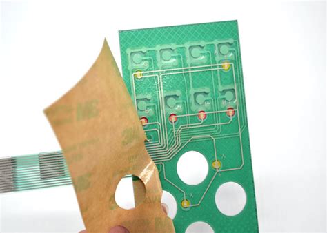 Push Button Single Membrane Switch Led Flat Pcb Membrane Switch Panel
