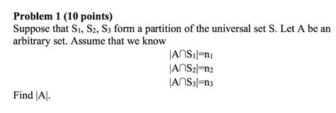 Solved Problem 1 10 Points Suppose That Si S2 S3 Form A